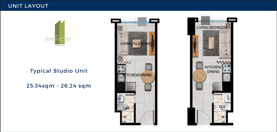 Studio Unit | The Symphony Towers | VIMI